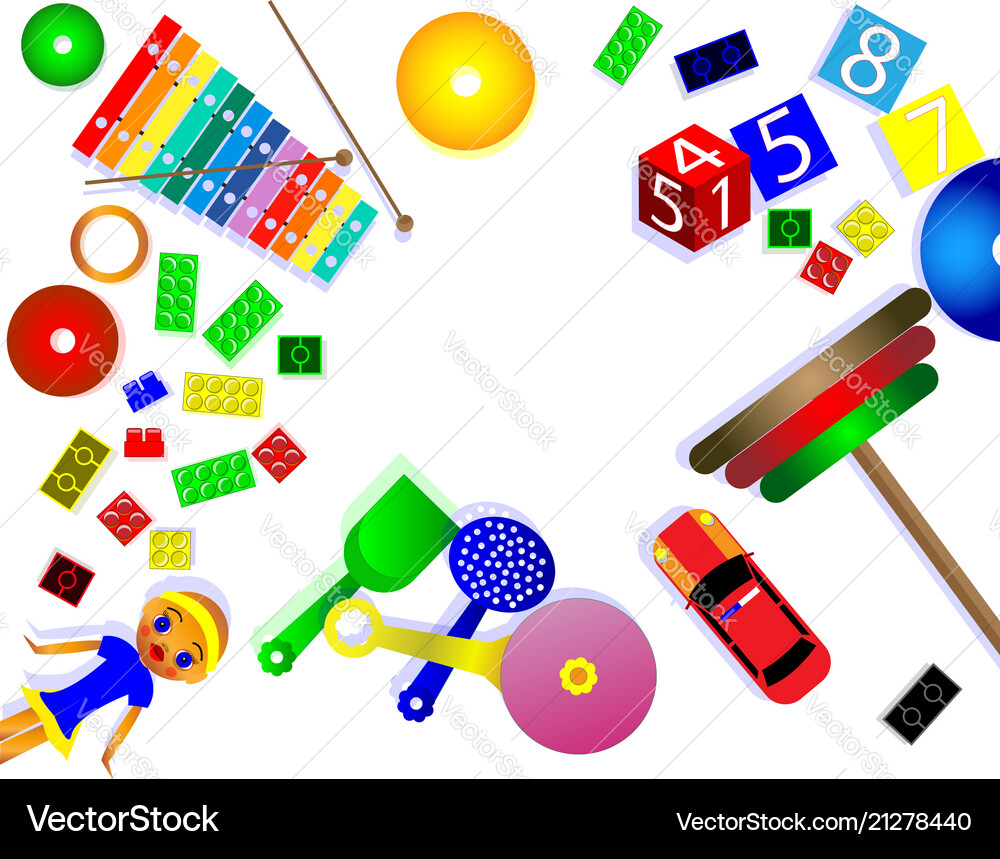 Children toy world Royalty Free Vector Image - VectorStock