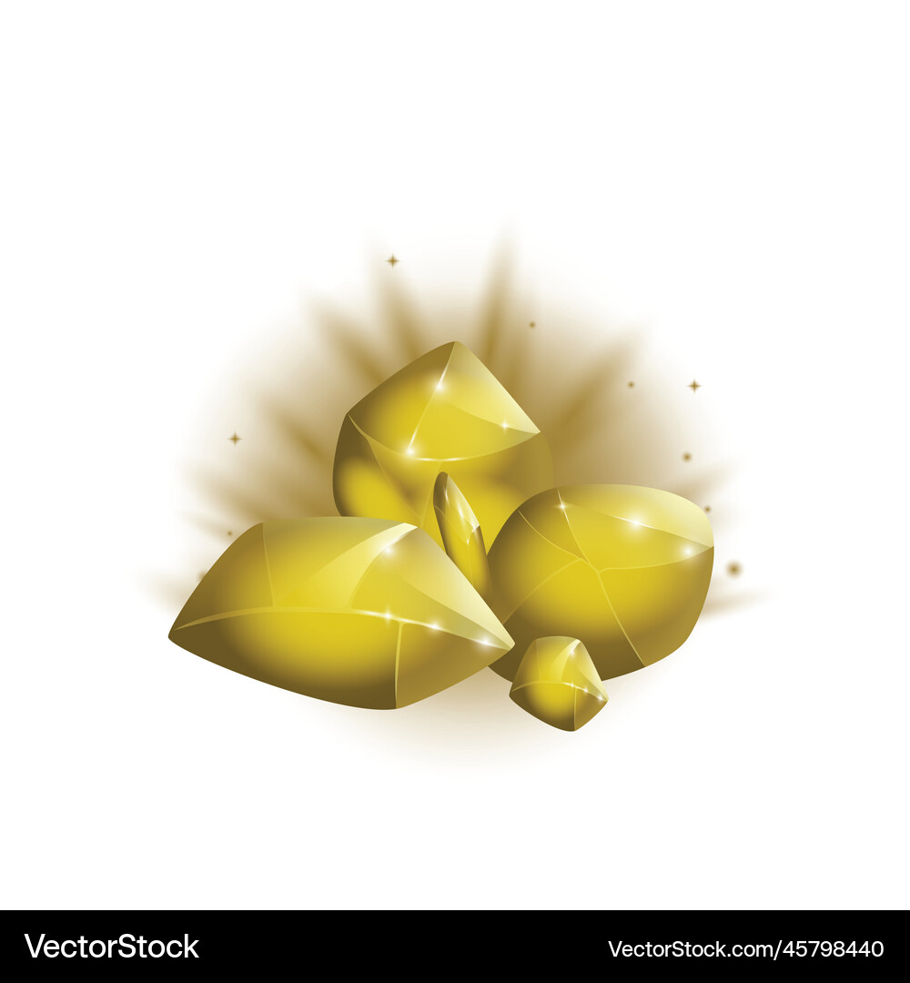 Crystals and natural minerals cartoon magic Vector Image