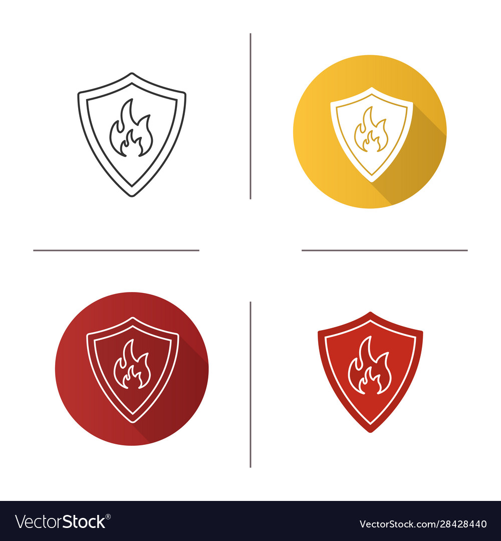 Firefighters badge icon Royalty Free Vector Image