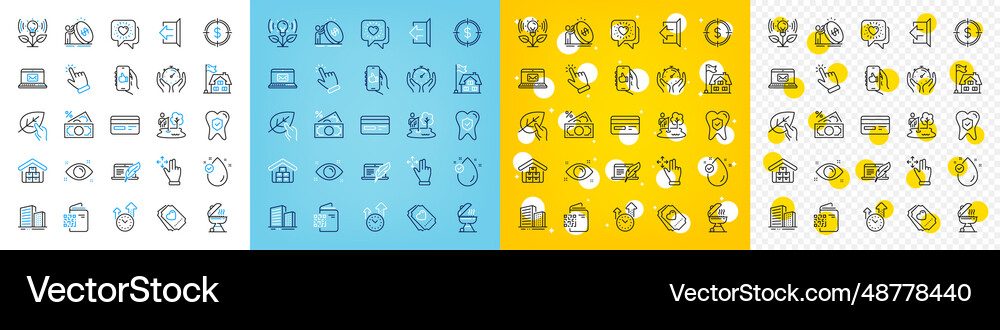Icons set of e-mail organic tested Royalty Free Vector Image