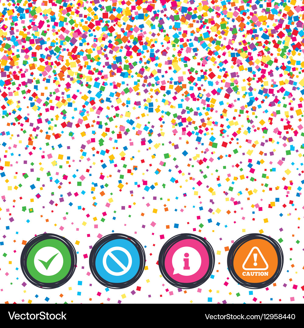 Information icons stop prohibition symbol Vector Image