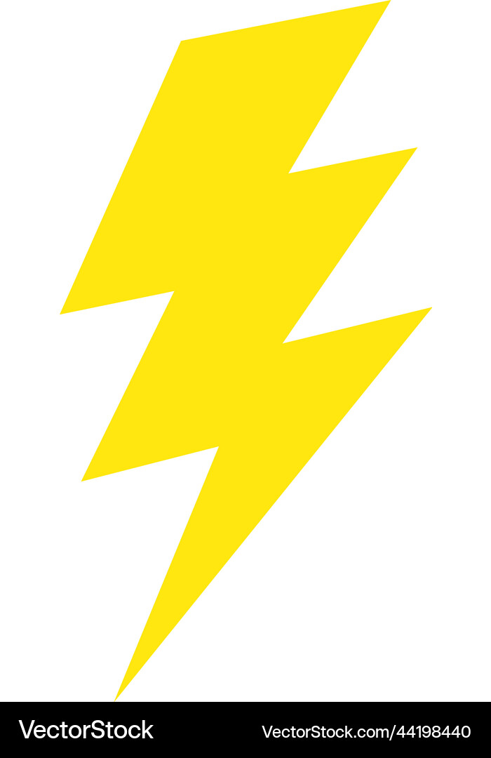 Lightning symbol yellow flash sign power icon Vector Image