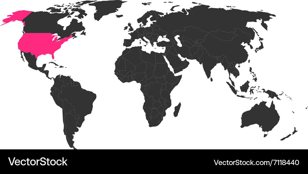 United States Political Map Royalty Free Vector Image