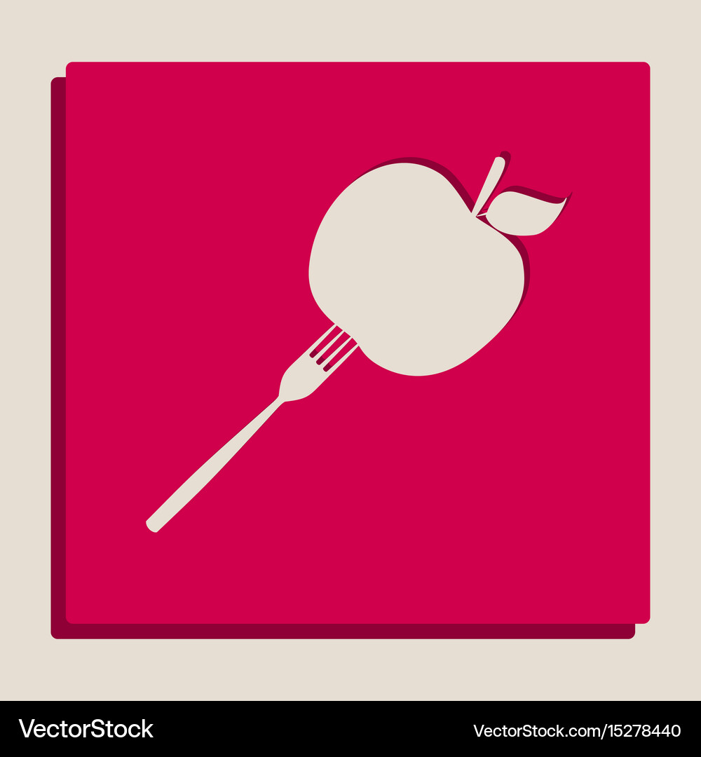 Vegetarian food sign Royalty Free Vector Image