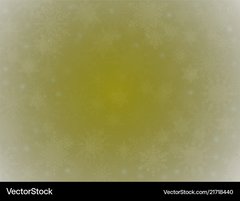 Yellow banner with snowflakes year Royalty Free Vector Image