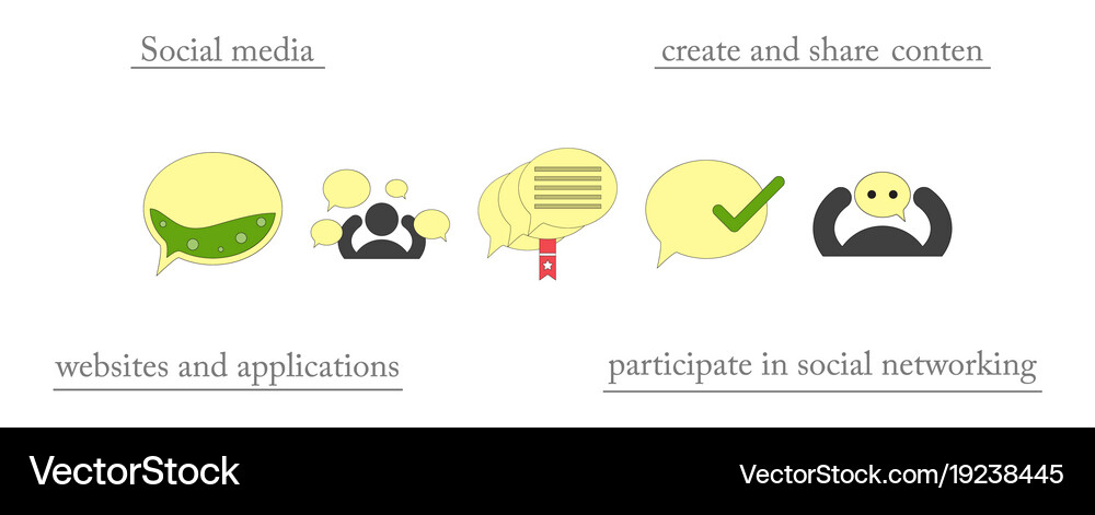 Abstract social media background with lines Vector Image