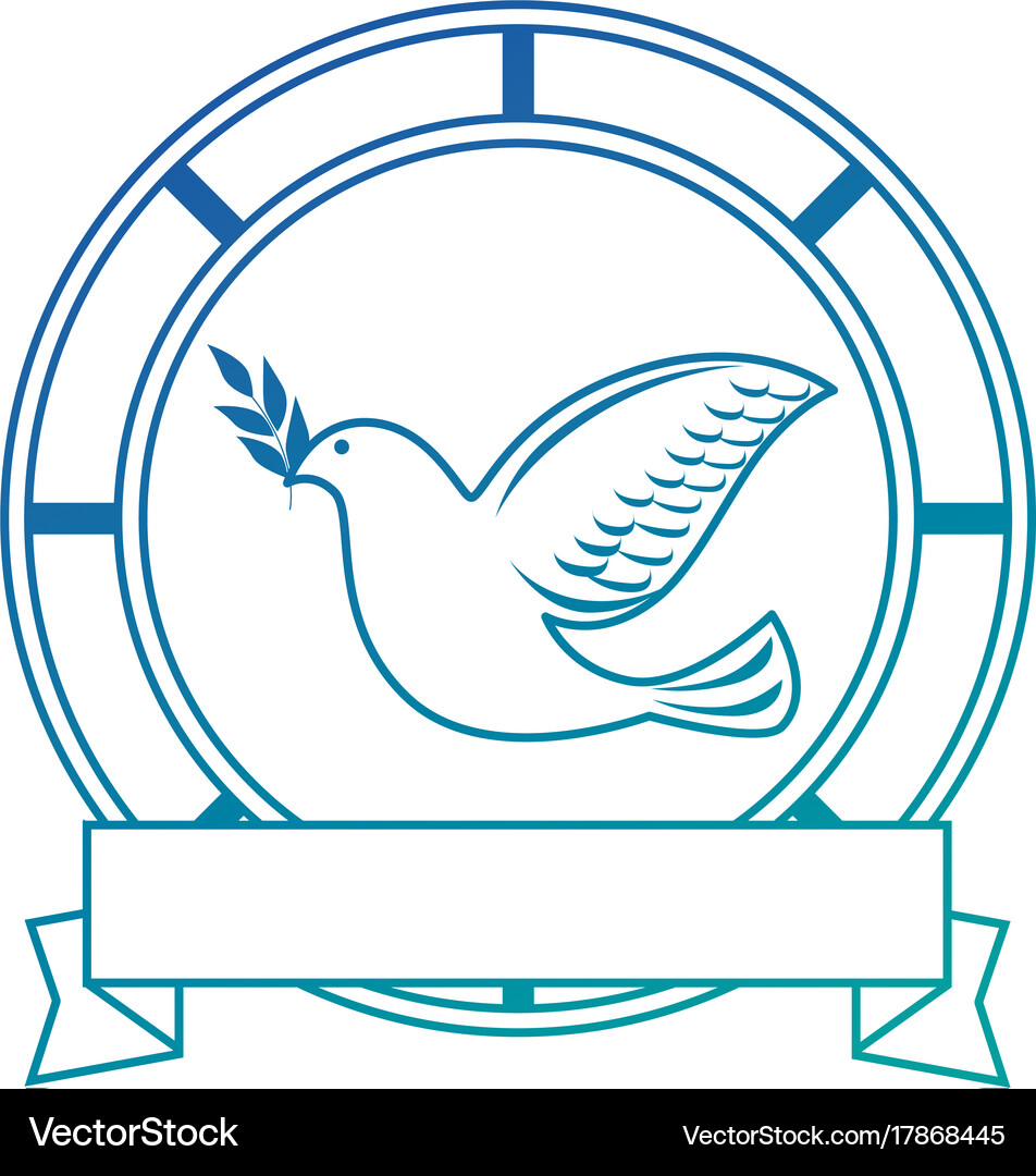 Bird of peace emblem Royalty Free Vector Image