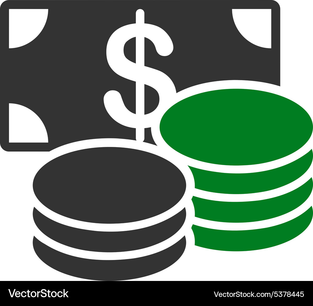 Cash icon from business bicolor set Royalty Free Vector