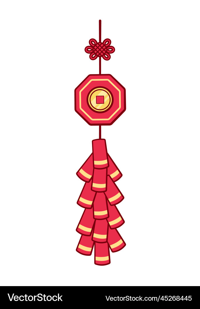 Chinese new year firecrackers cartoon Royalty Free Vector
