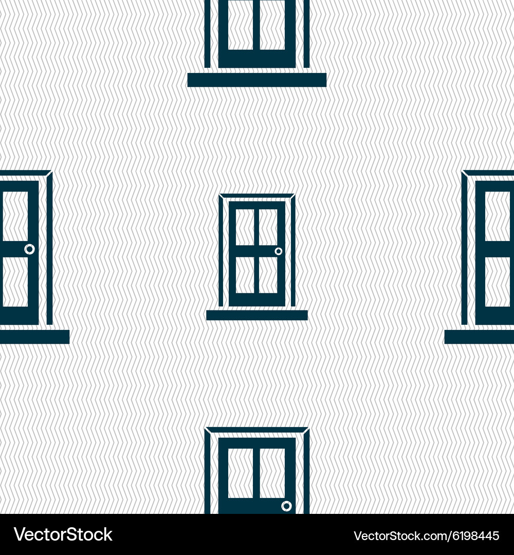 Door icon sign seamless abstract background Vector Image