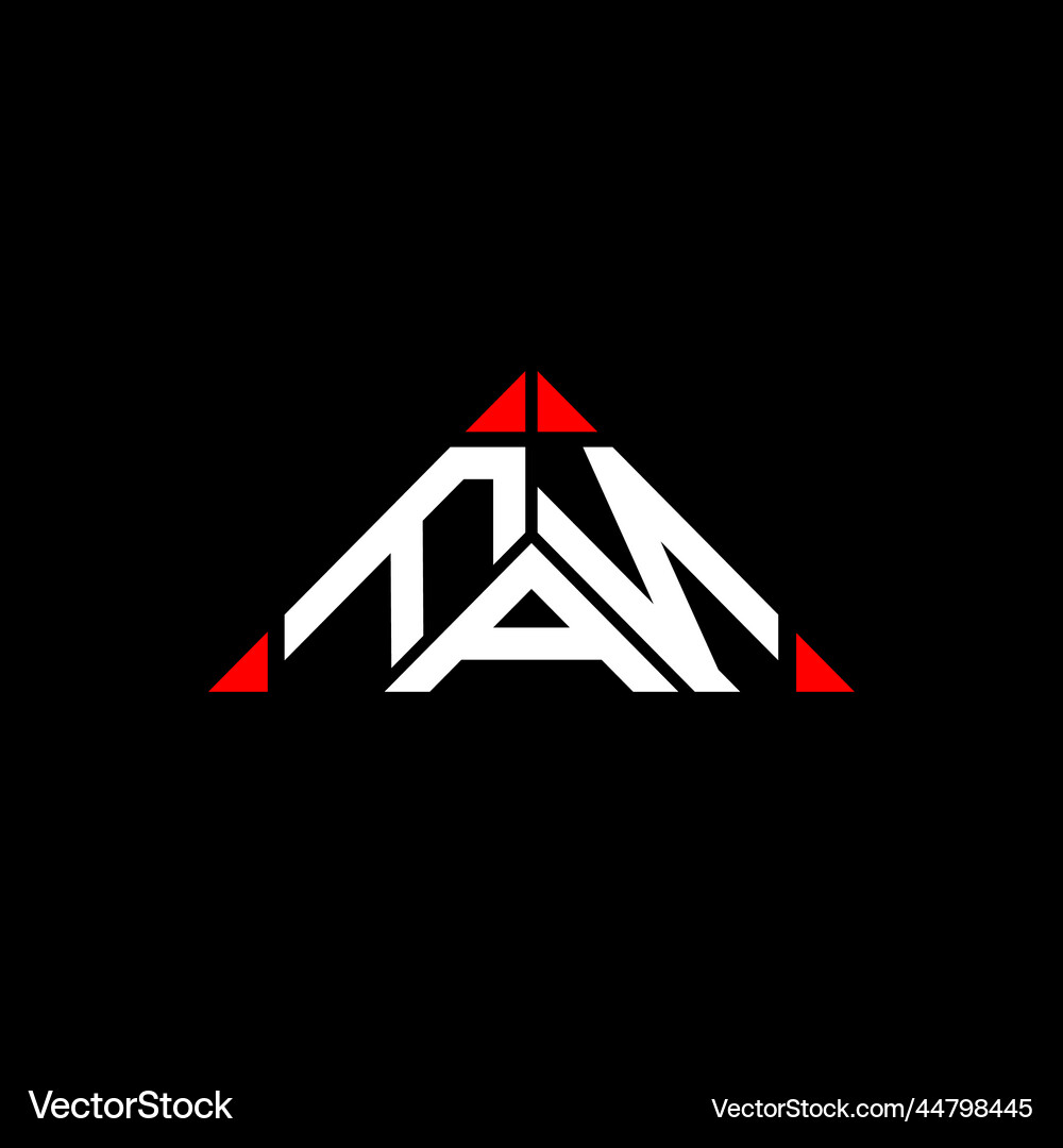 Fan letter logo creative design with graphic Vector Image