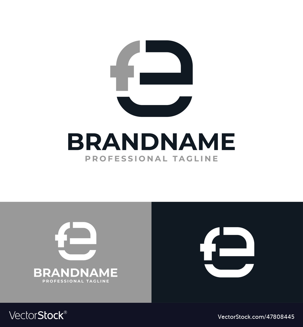 Letter ef or fe monogram logo suitable for any Vector Image