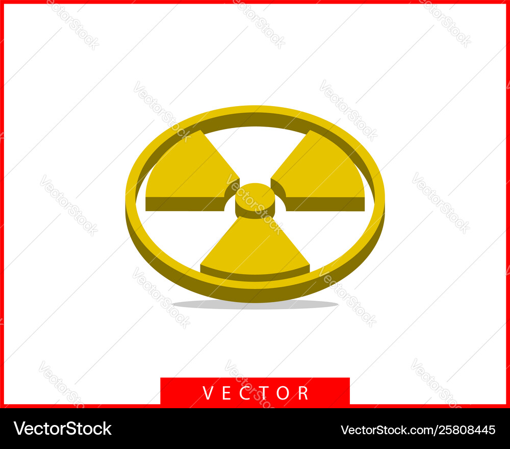 Radiation icon warning radioactive sign danger Vector Image