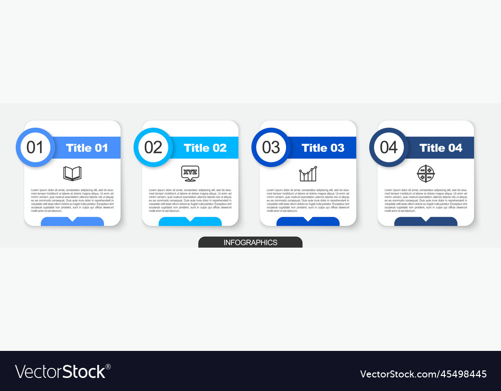 Set Line Open Book Xyz Coordinate System Graph Vector Image