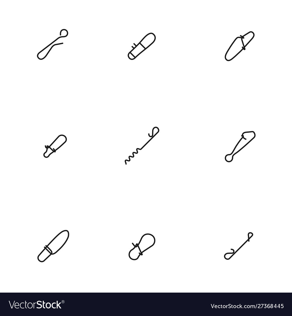 Set various snaps hooked Royalty Free Vector Image