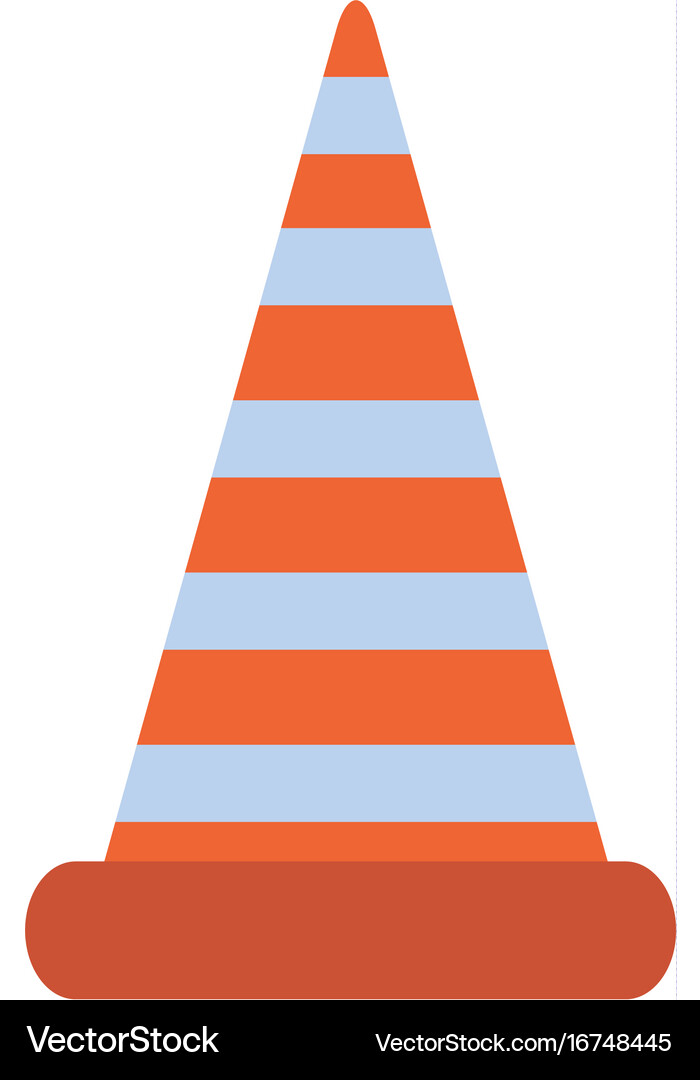 Traffic cone icon in color road construction Vector Image