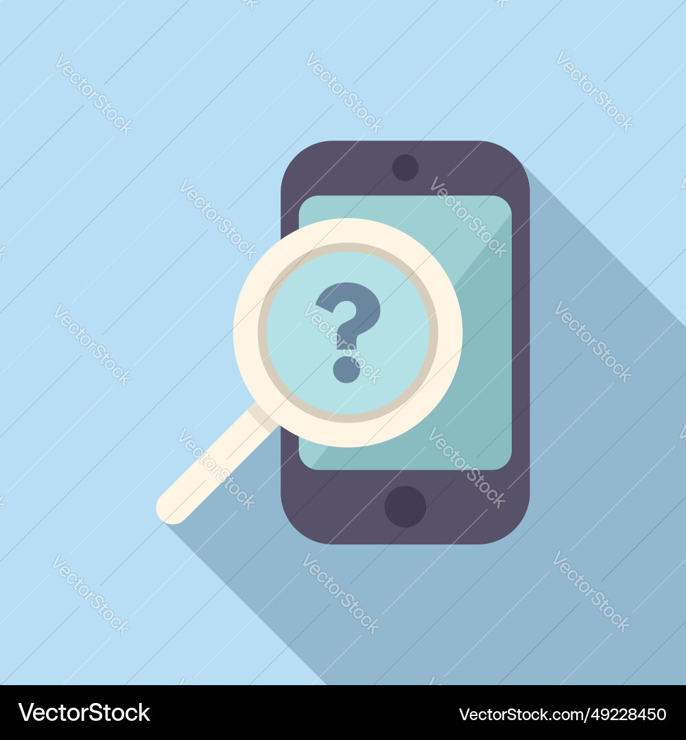 Anonymous phone search icon flat person Royalty Free Vector