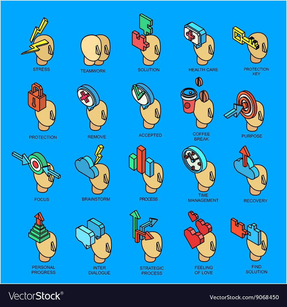 Brain process Royalty Free Vector Image - VectorStock