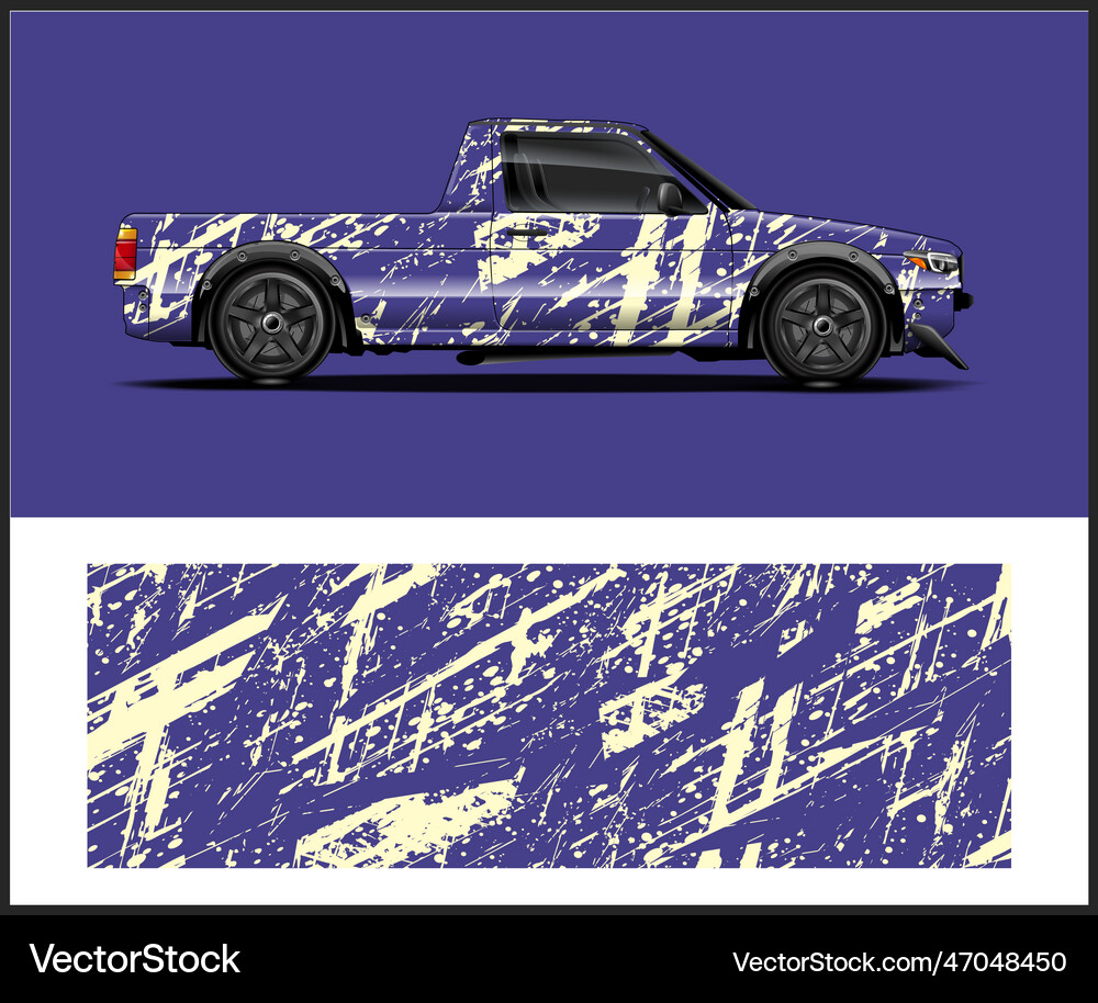 Car design vehicle vinyl wrap Royalty Free Vector Image