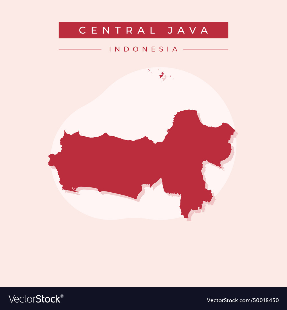 Central java map indonesia Royalty Free Vector Image