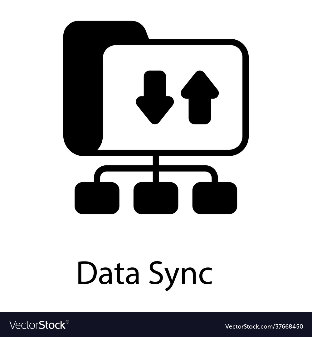 Data sync Royalty Free Vector Image - VectorStock