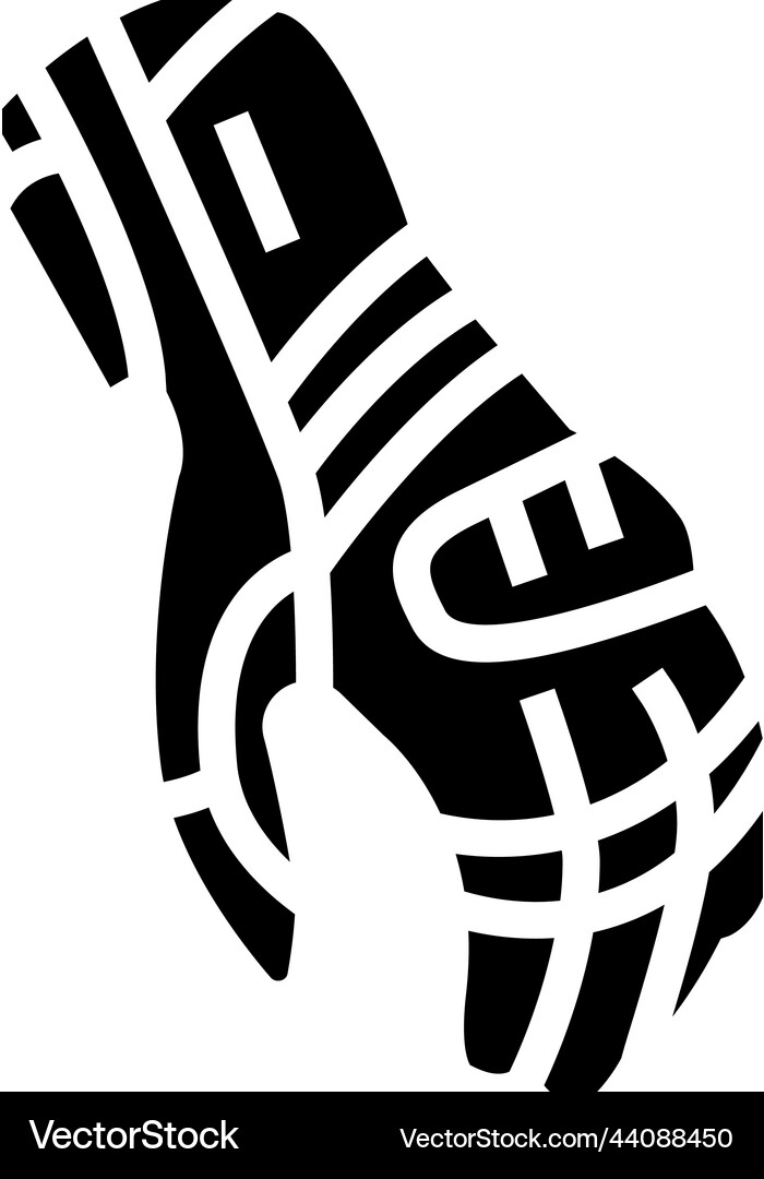 Gloves motorcycle glyph icon Royalty Free Vector Image