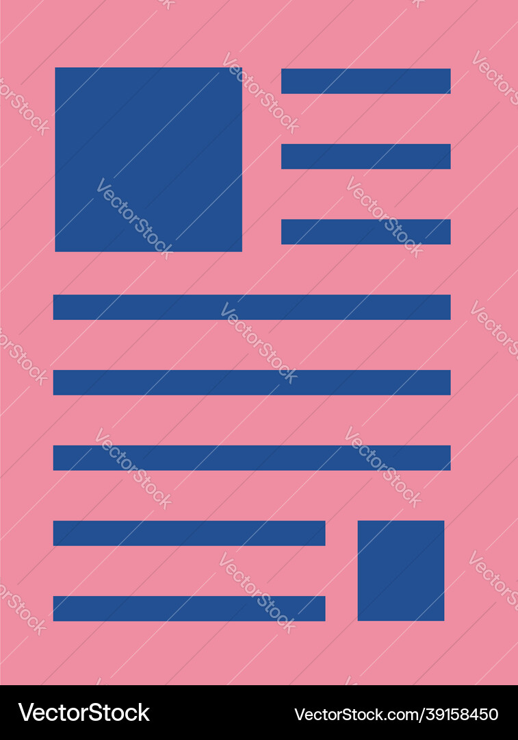 Pink newspaper on a white background Royalty Free Vector