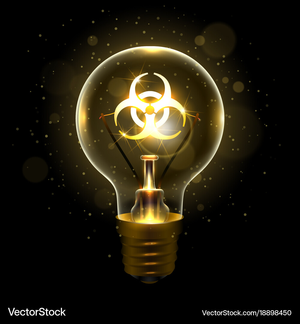 Realistic lamp with the symbol Royalty Free Vector Image