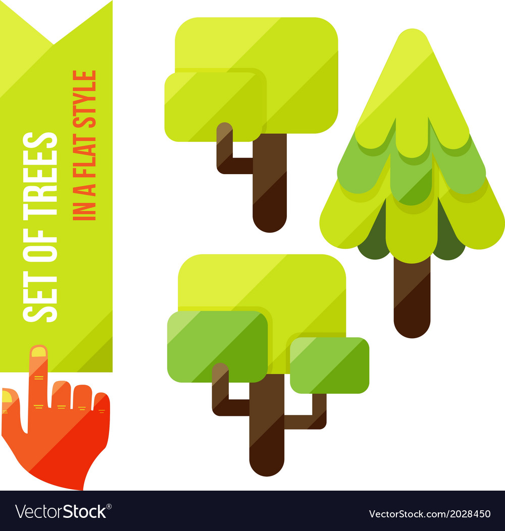 Set of trees Royalty Free Vector Image - VectorStock
