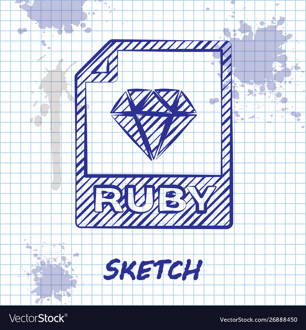 Sketch line ruby file document download ruby Vector Image Sketch line ruby file document download ruby Vector Image