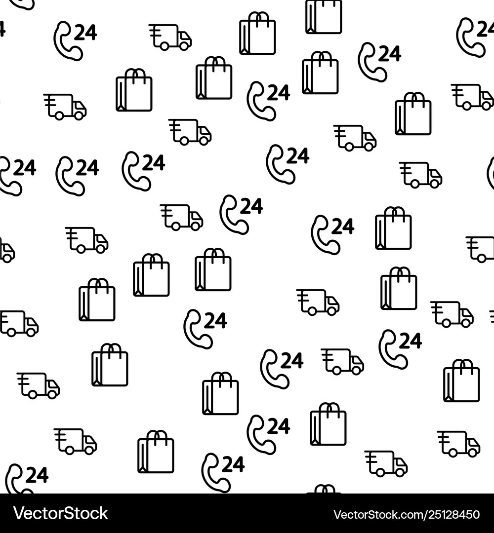 Truck delivery logistic for store seamless pattern