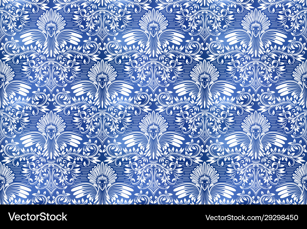 Vintage indigo dyed seamless pattern traditional Vector Image