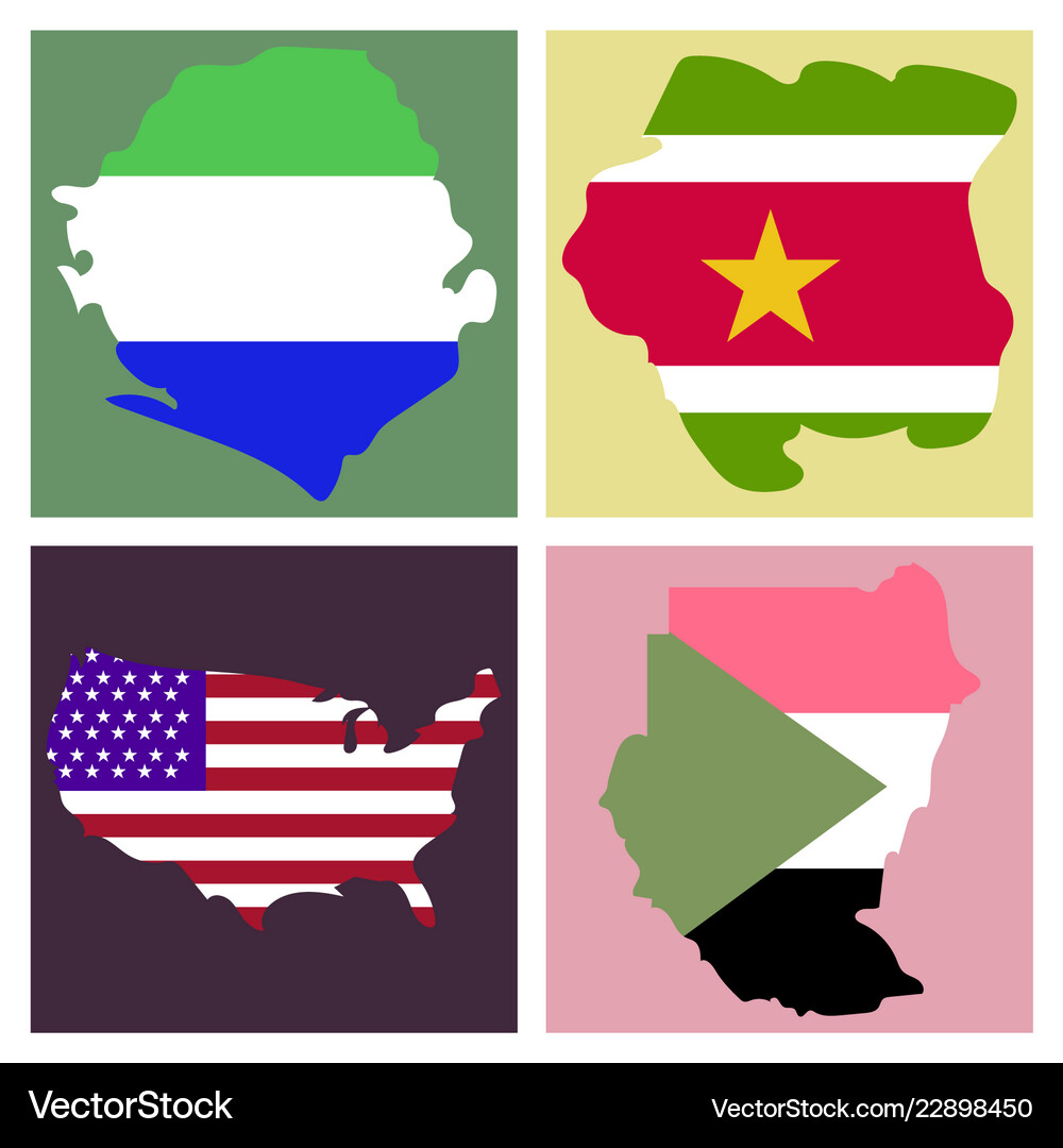World map-countries in color on white background Vector Image