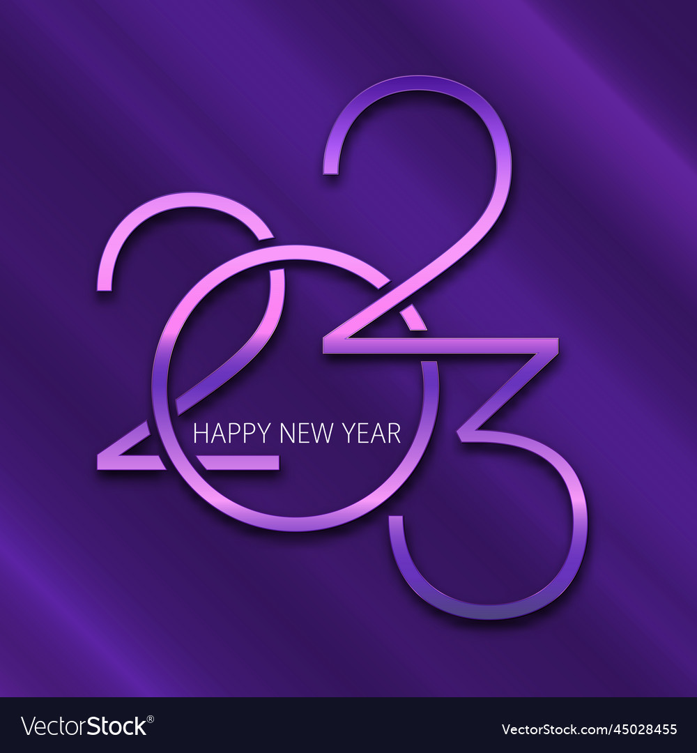 Abstract Happy New Year Background With A Modern Vector Image