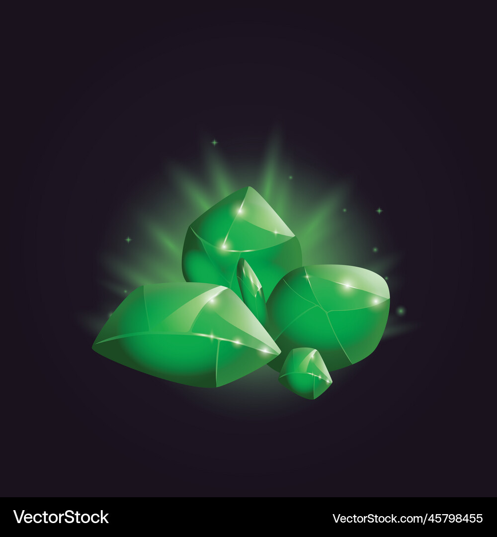Crystals and natural minerals cartoon magic Vector Image