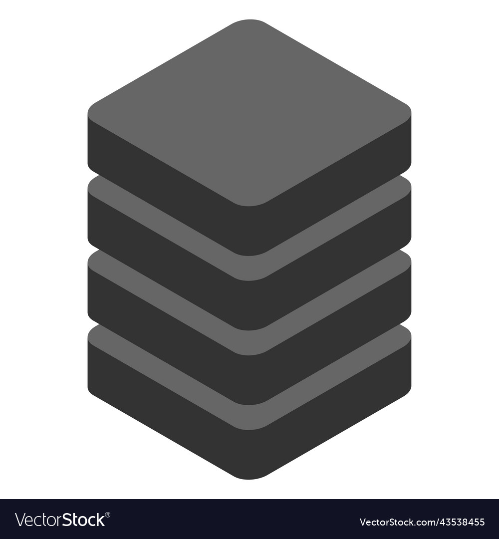 Database Storage Icon Isometric Internet Network Vector Image