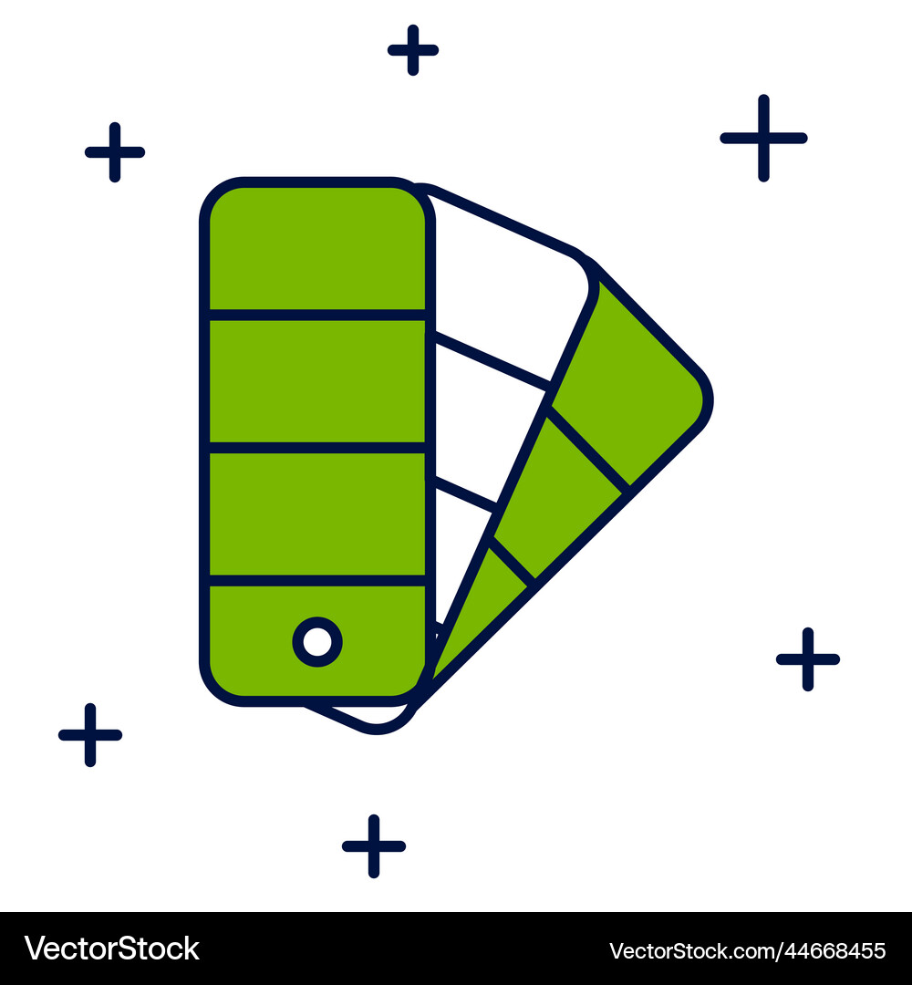 Filled outline color palette guide icon isolated Vector Image