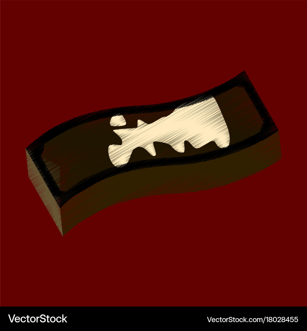 Flat shading style icon dirty money Royalty Free Vector