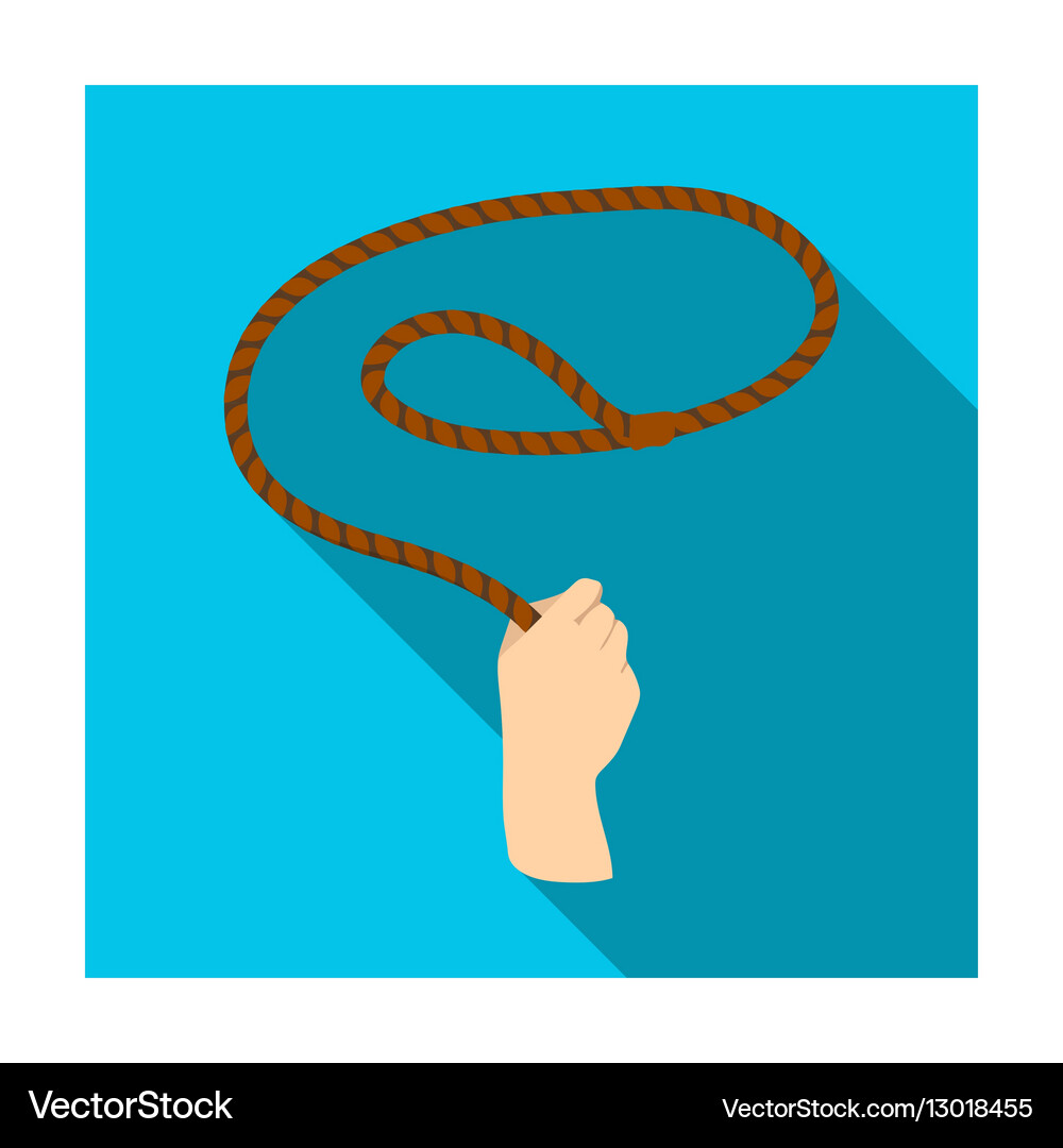 Hand with lasso icon in flat style isolated Vector Image