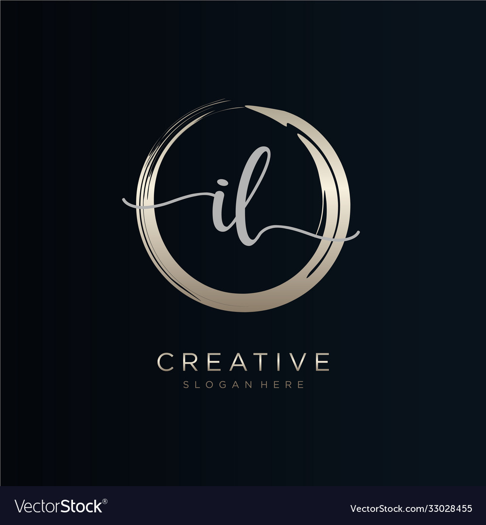 Il initial handwriting logo template Royalty Free Vector