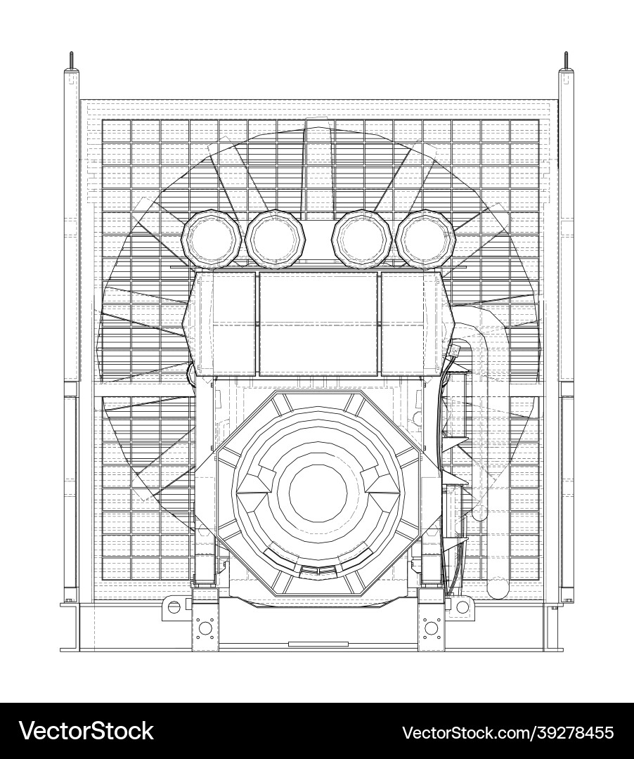 Large industrial diesel generator Royalty Free Vector Image