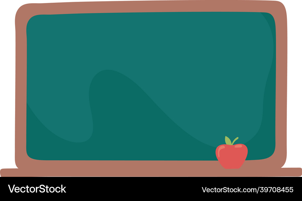 School blackboard and apple Royalty Free Vector Image