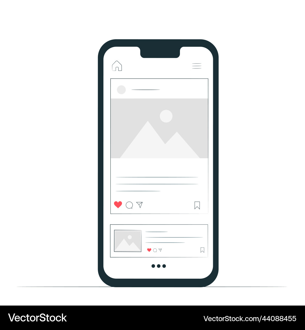 Smartphone social media instagram Royalty Free Vector Image