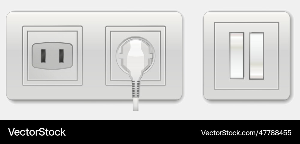 Switches for light realistic toggle switches in Vector Image