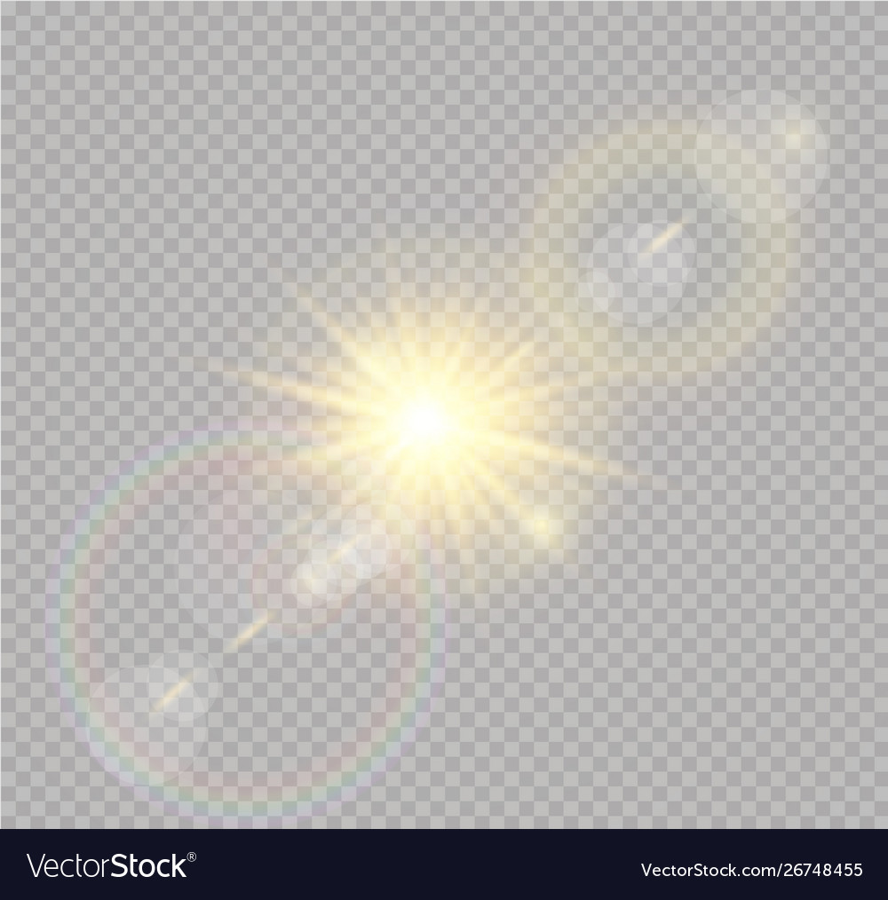 Transparent sunlight Royalty Free Vector Image