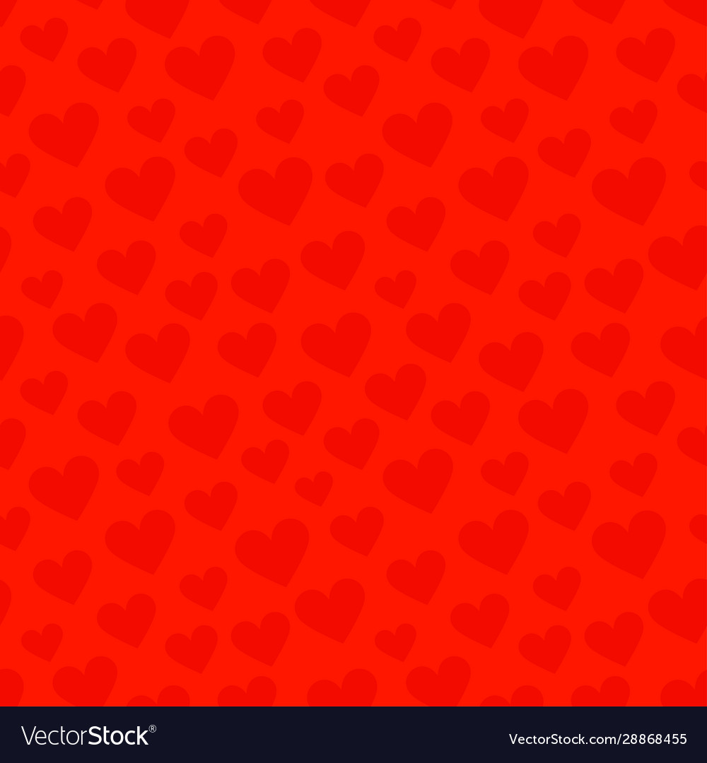 Valentines day seamless pattern with red hearts Vector Image