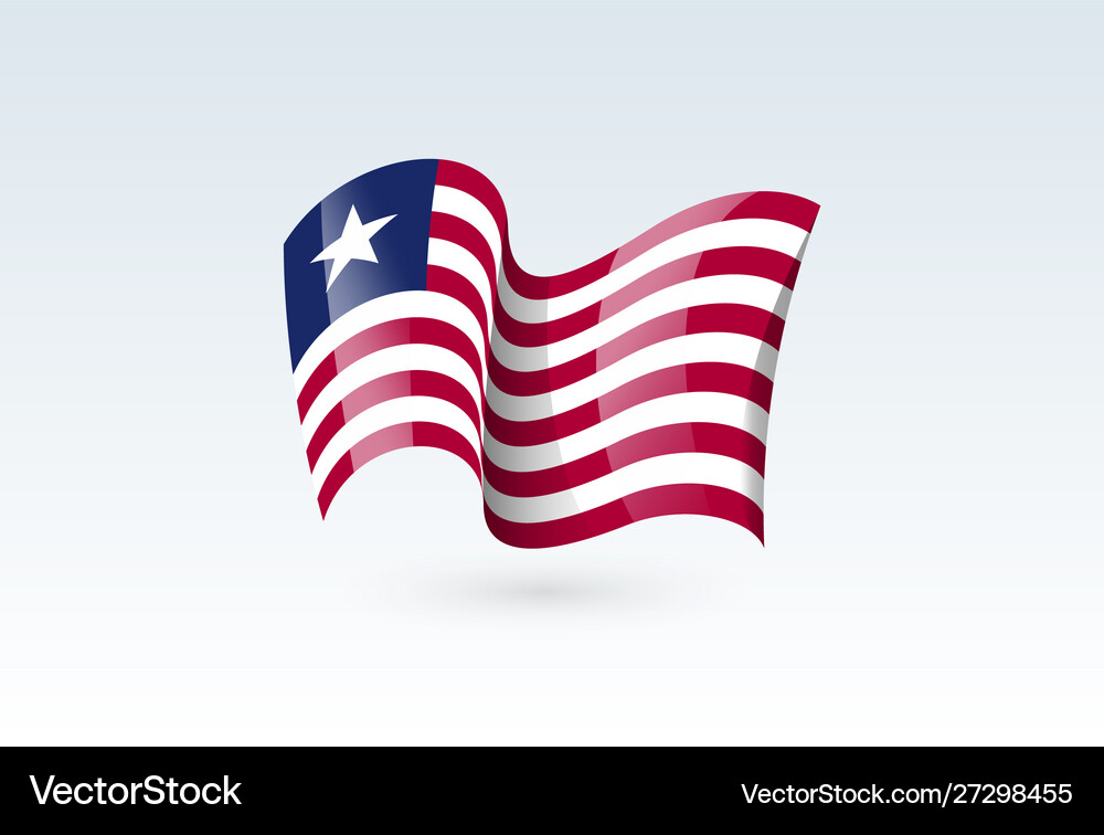 Waving flag icon national symbol fluttered Vector Image