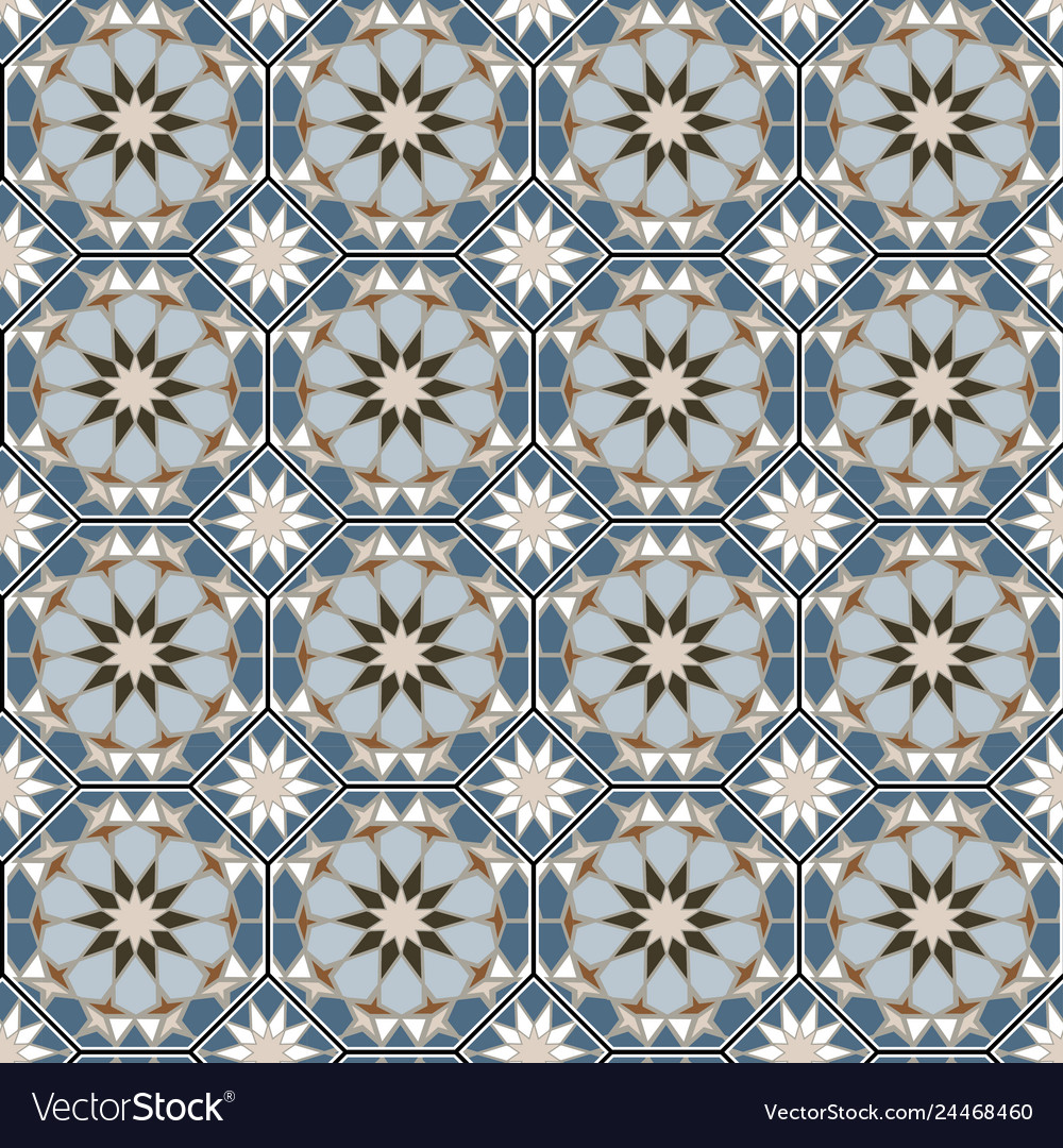 Arabesque concept octagonal seamless pattern Vector Image