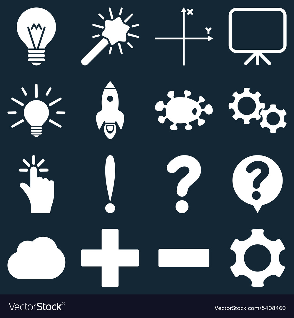 Basic science and knowledge icons Royalty Free Vector Image