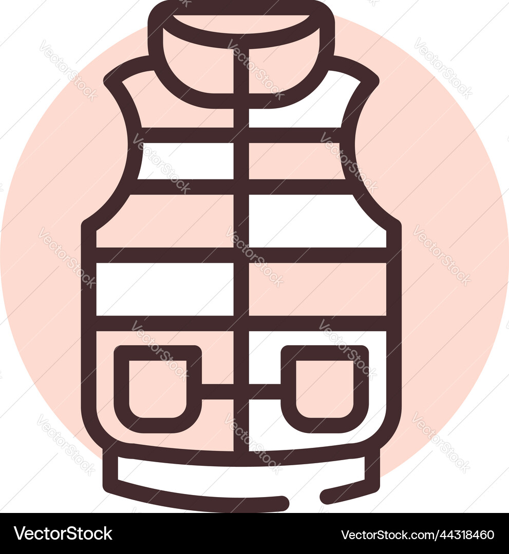 Clothing vest on white background Royalty Free Vector Image